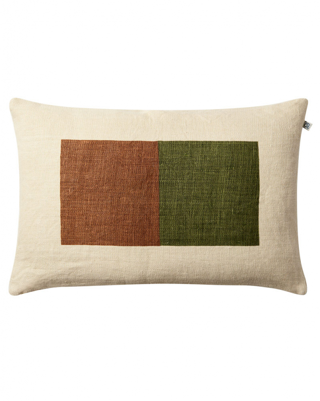Cushion cover Deepak - Green/Terrakotta | Chhatwal & Jonsson