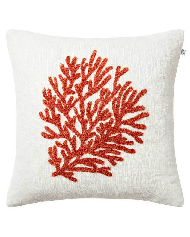 Coral cushion cover - White/Orange | Chhatwal & Jonsson