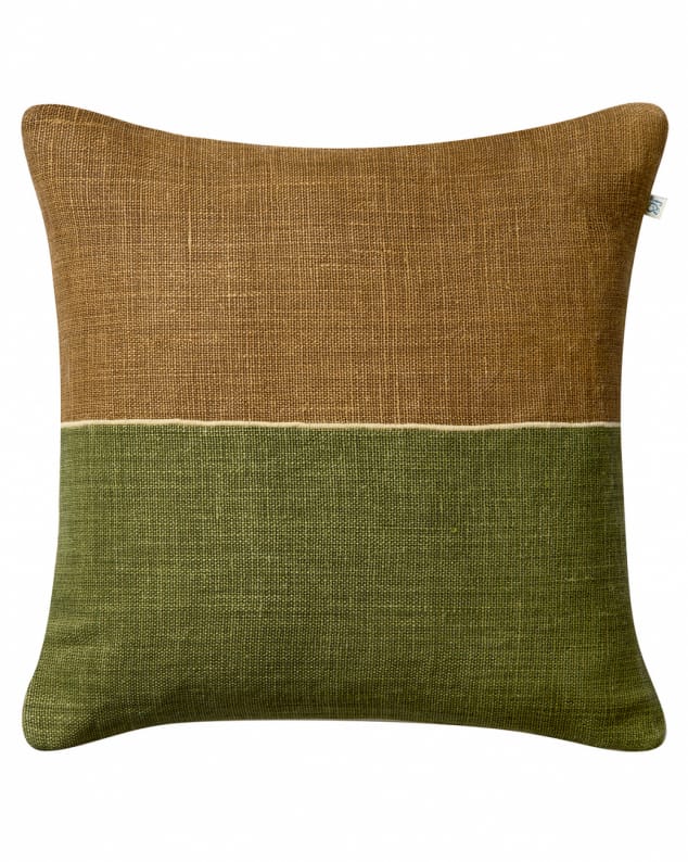 Cushion cover in linen Amol - Taupe/Cactus Green | Order Today