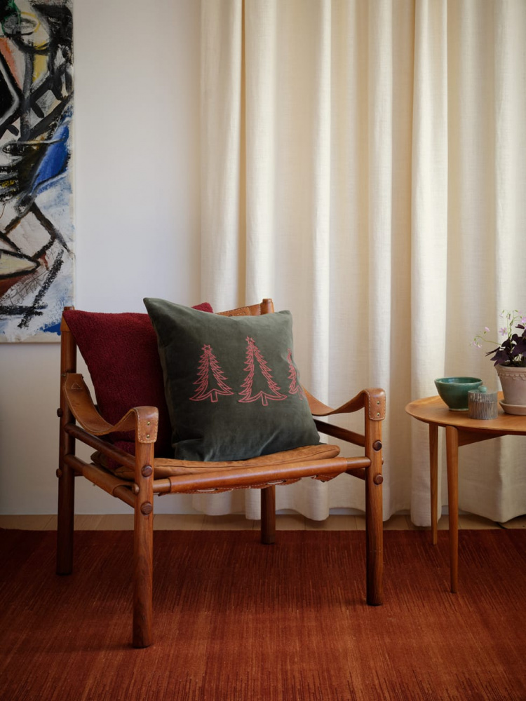 Cushion cover in velvet Pine Tree - Forest Green | Order Today