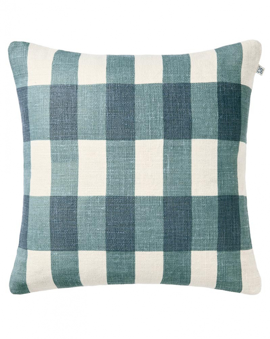 Marari Linen Cushion Cover - Heaven Blue/Off White/Palace Blue | Shop now