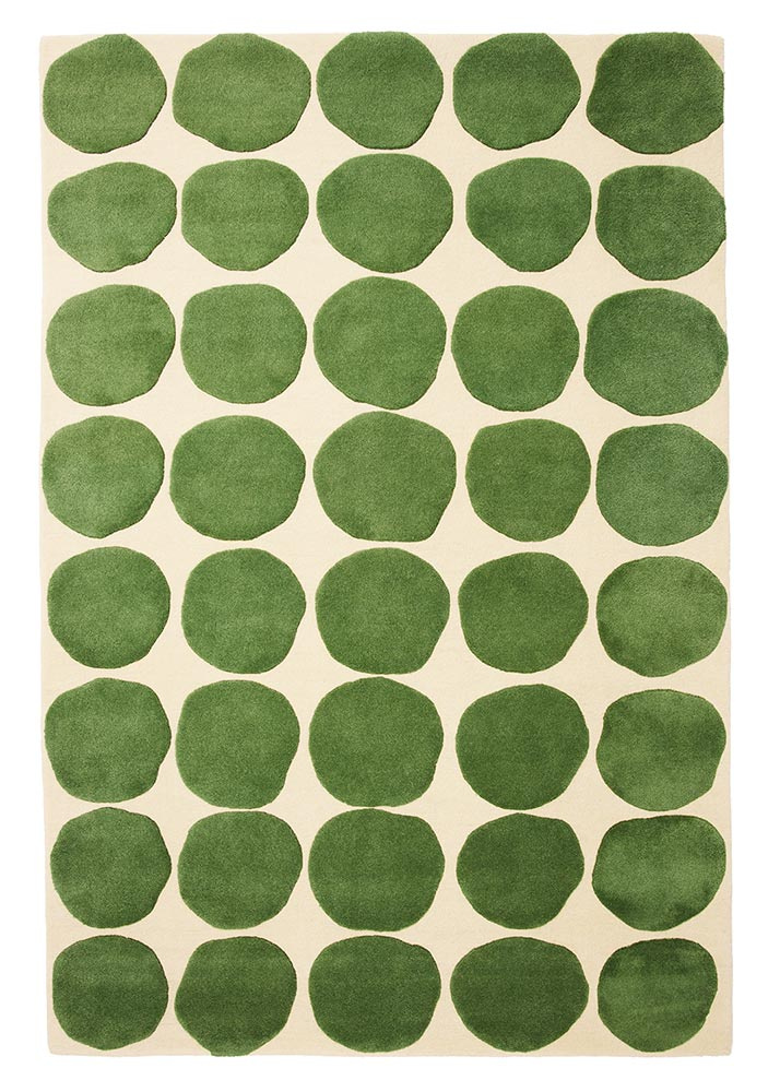 Wool rug Dots 2 levels - Cactus Green | Chhatwal & Jonsson